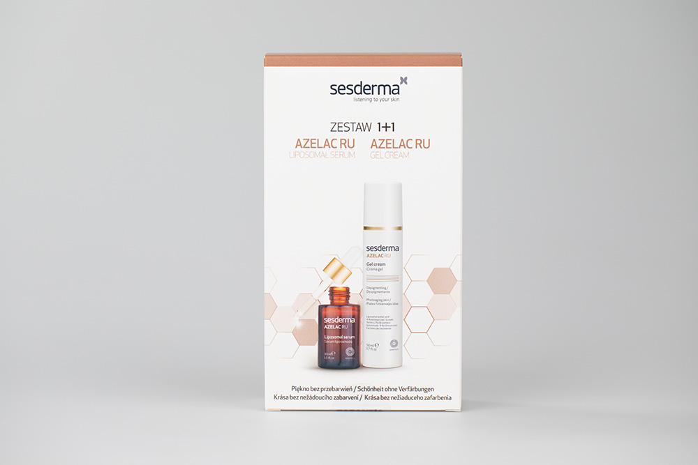 Sesderma Azelac RU + Azelac RU Gel Cream ZESTAW Serum liposomowe 30 ml ...