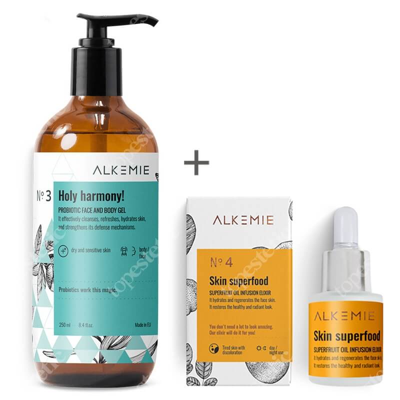 Alkmie Holy Harmony + Skin Superfood ZESTAW Probiotyczny żel do mycia ... Alkmie Holy Harmony + Skin Superfood ZESTAW Probiotyczny żel do mycia ...