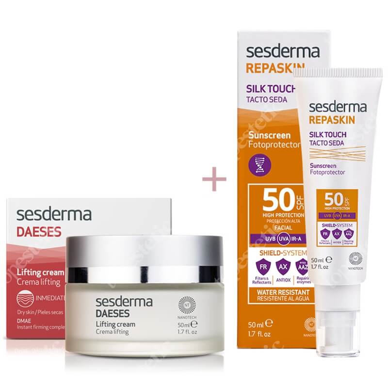 Sesderma Daeses Lifting Cream + Repaskin Silk Touch SPF 50 ZESTAW Krem ...
