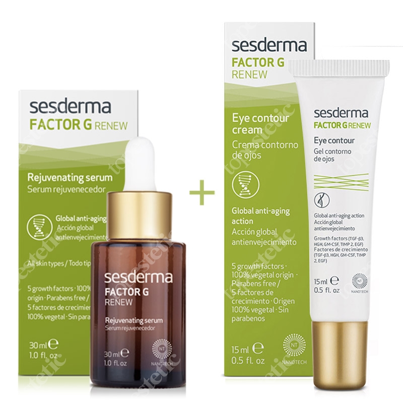 Sesderma Factor G - Rejuvenating Serum + Eye Contour Cream ZESTAW Serum ...