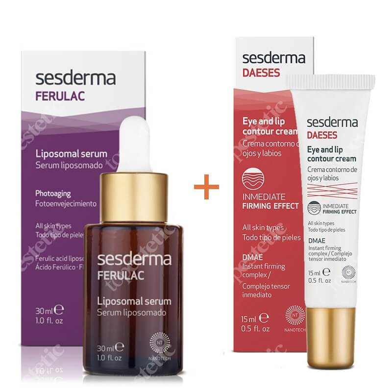 Sesderma Ferulac Liposomal Serum + Daeses Eye and Lip Contour Cream ZESTAW Serum liposomowe 30 ...