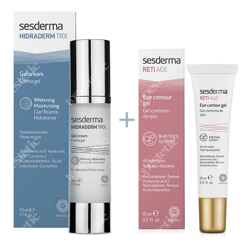 Sesderma Hidraderm TRX Gel Cream + Reti Age Eye Contour Gel ZESTAW Krem ...