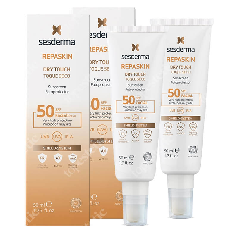 Sesderma Repaskin Dry Touch SPF 50 1 + 1 Gratis ZESTAW Krem ochronny ... Sesderma Repaskin Dry Touch SPF 50 1 + 1 Gratis ZESTAW Krem ochronny ...