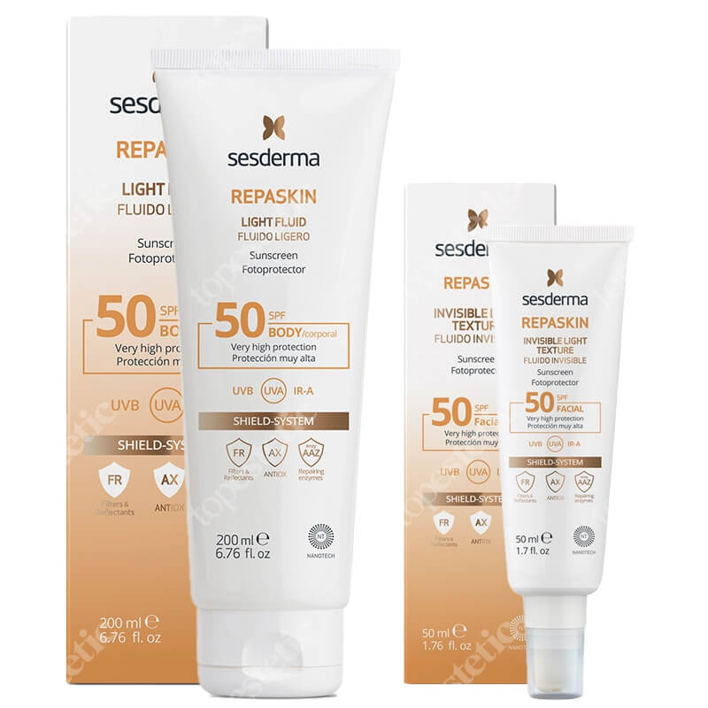 Sesderma Repaskin Fluido Invisible + Repaskin Fotoprotector SPF 50 ... Sesderma Repaskin Fluido Invisible + Repaskin Fotoprotector SPF 50 ...