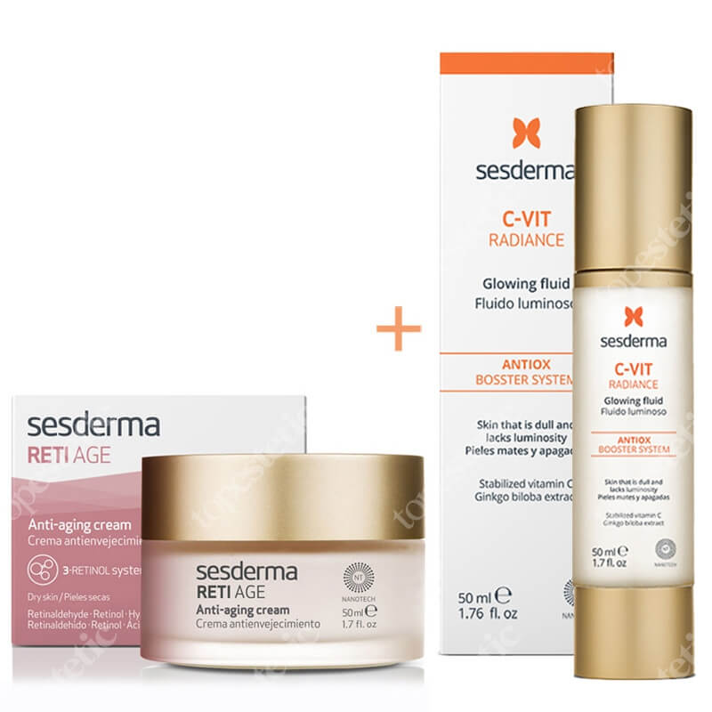 Sesderma Reti Age Cream Anti Aging + C-VIT Radiance ZESTAW Krem ...