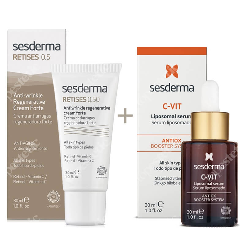 Sesderma Retises 0,5% + C-VIT ZESTAW Regenerujący krem ...