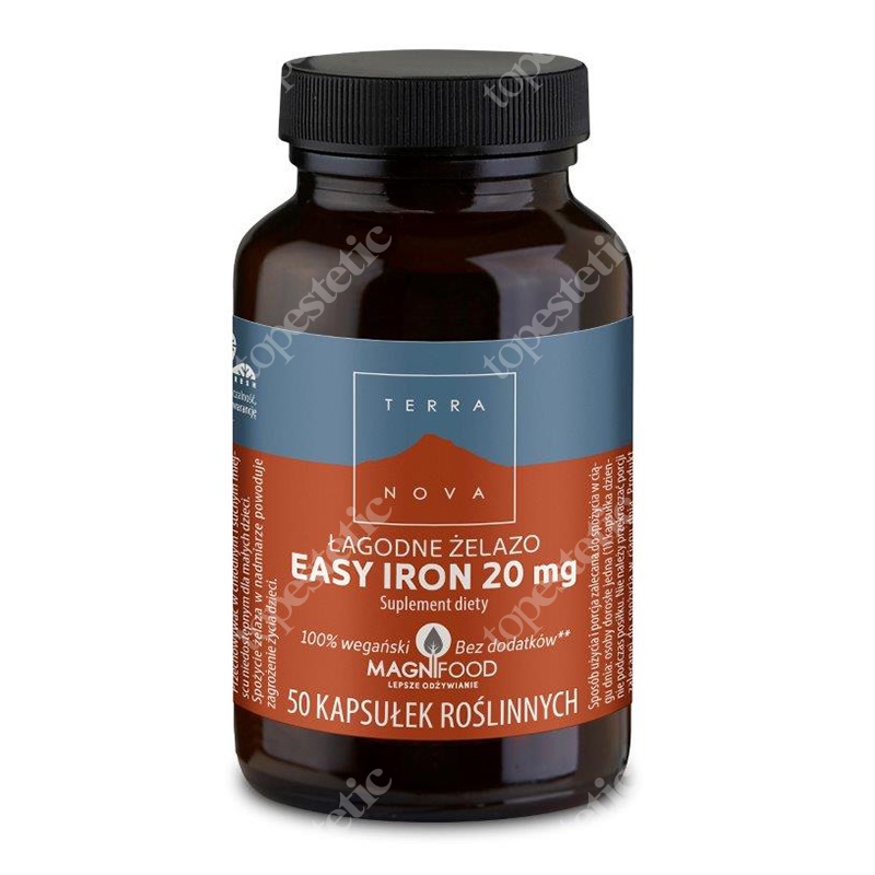 Terranova Easy Iron 20 mg Łagodne żelazo 50 kaps. wegańskich - Opinie i ...